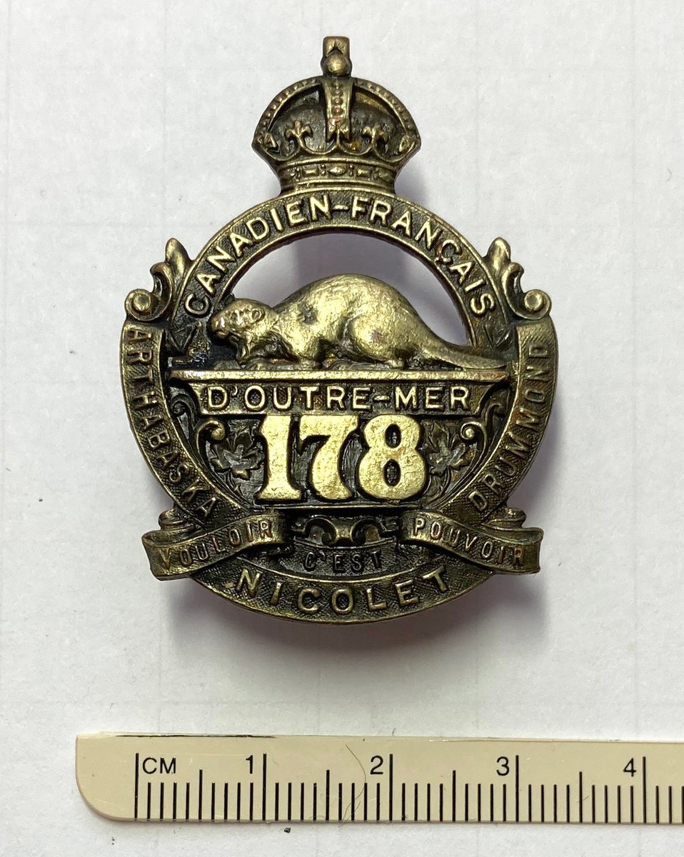 178th Bn (Nicolet) cap badge – Grimshaw Military Antiques